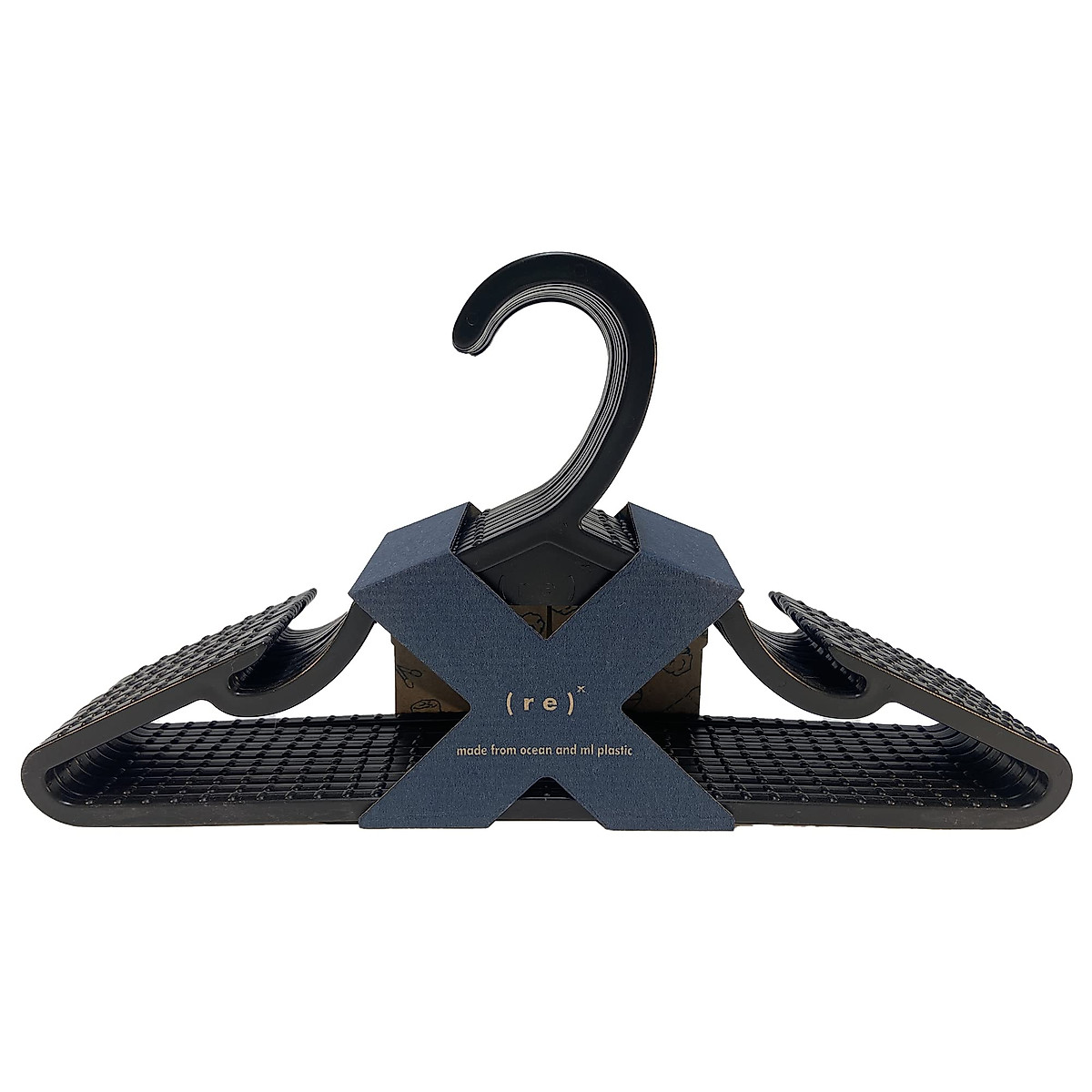 100% Recycled Ocean and Ocean Bound Plastic Sustainable Adult Hanger (Black)