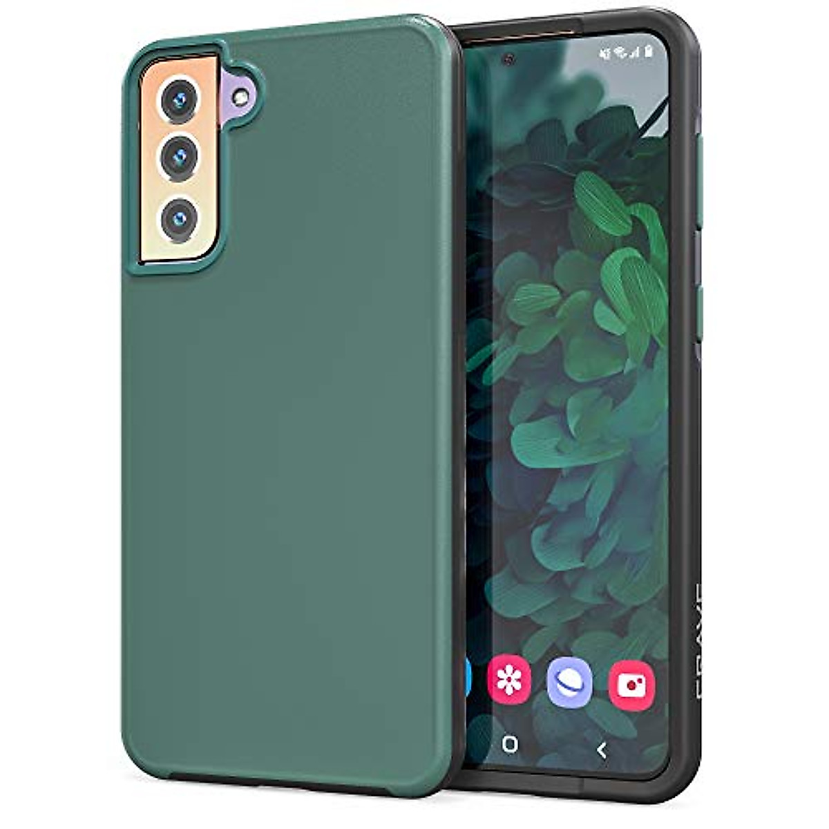 Crave Slim Guard for Galaxy S21+ Case, Shockproof Case for Samsung Galaxy S21 Plus, S21+ 5G (6.7 inch) - Forest Green