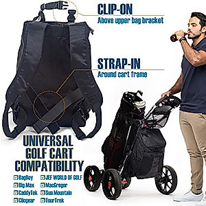 Athletico Golf Cooler Backpack - Soft Sided Insulated Cooler Bag Holds a 12 Pack of Cans or Two Wine Bottles (Black)