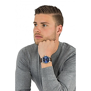 Invicta Men's 15254 I-Force Blue Dial Dark Brown Leather Watch