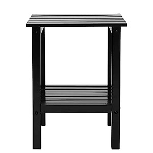 INTOBOO Outdoor Side Table,Rectangular End Table, Adirondack Small Side Tables, Patio Tables for Outside Pool Porch Deck Garden Backyard -Black