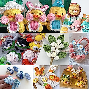 XSEINO Crochet Kit with Step-by-Step Video Tutorials,Includes Premium 16 Roll-800Yard Crochet Yarn, 9 Crochet Hooks, Crochet Bag and All Accessories Kit - Crochet Kit for Beginners