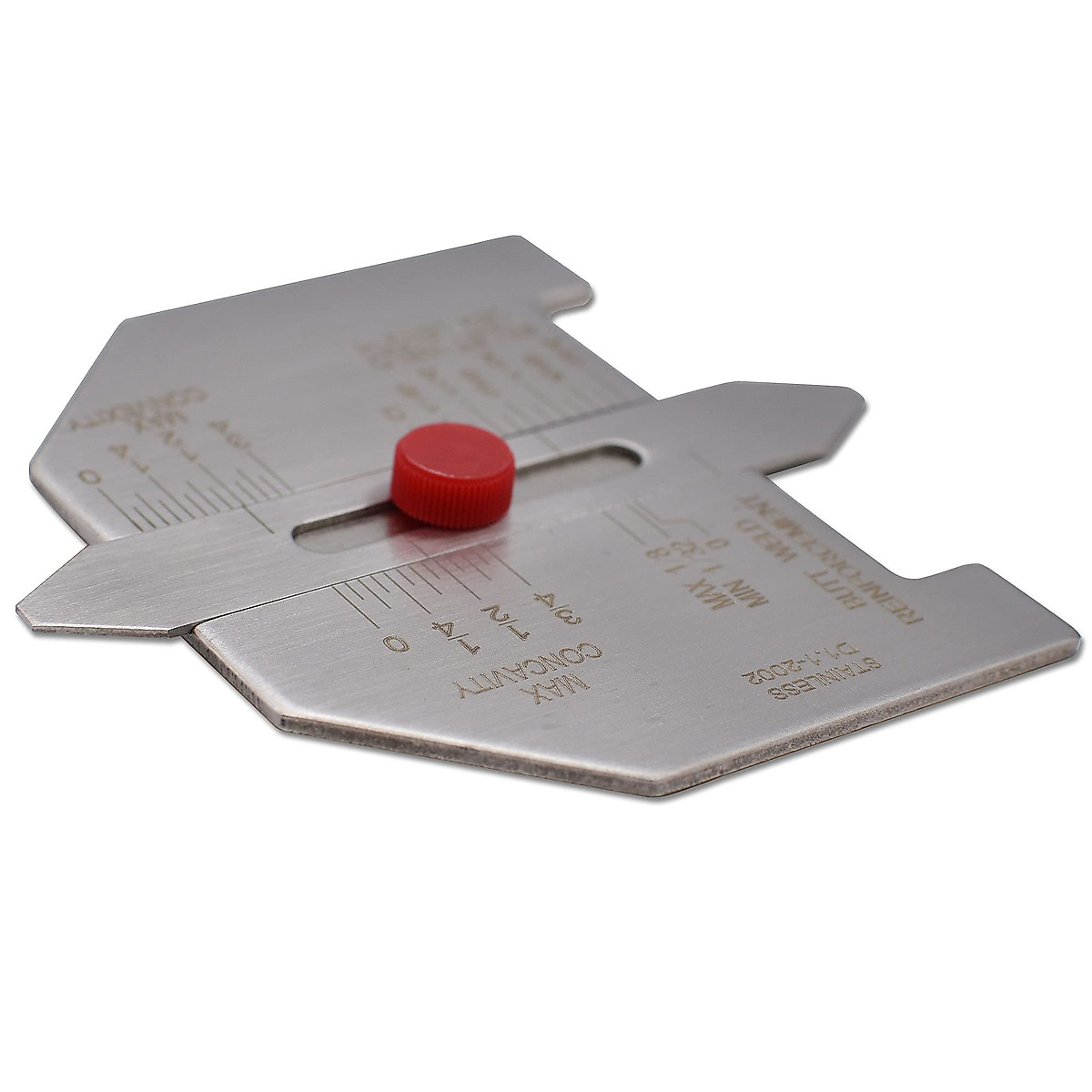 GZTIGWELD Automatic Weld Size Gauge Butt & Fillet Weld Welding Gauge Inch Stainless Steel