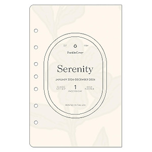 FranklinCovey - Serenity One Page Per Day Ring-Bound Planner (Classic, Jan 2024 - Dec 2024)