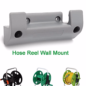 Water Hose Reel Wall Bracket PVC Plastic Garden Hose Reel Holder Wall Mount with 4 Screws & Plugs Easy Installation Hose Reel Hanger for Holding Diameter 0.78inch/2cm