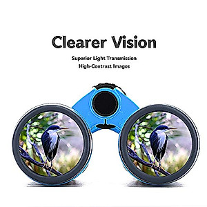 Vanstarry Compact Binoculars for Kids Bird Watching Hiking Camping Fishing Accessories Gear Essentials Best Toy Gifts for Boys Girls Children Toddler Waterproof 5X30 Optical Lens Including Compass