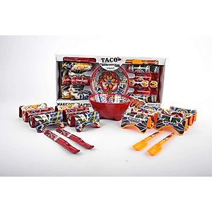 Prepara Taco Fiesta Set for 4, Multicolor Melamine Dishware