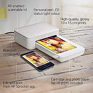 HP Sprocket Studio Photo Printer – Personalize & Print, Water- Resistant 4x6" Pictures (3MP72A)