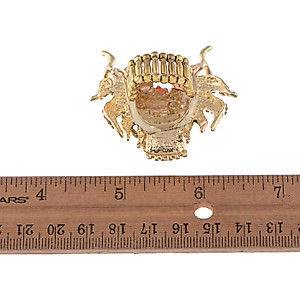 Alilang Multicolor Rhinestone Crystal Lunar New Year Chinese Zodiac Eastern Dragon Lion Head Ring