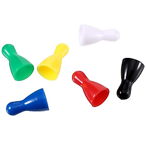 8 x 6 Style Multicolor Plastic Pawns Pieces Game for Board Games, Tabletop Markers Component