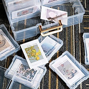 Naivees 5" x 7" Photo Storage Case, 12 Inner Photo Organizer Keeper, Extra Large Storage Picture Boxes, Seed Storage, Transparent Craft Keeper (12 PACK)