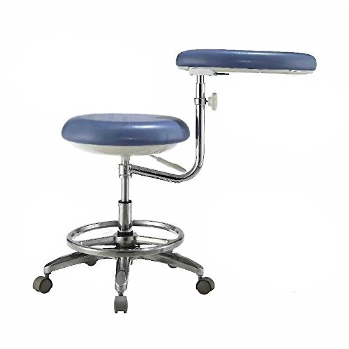 Deluex Upgraded Dental Office Assistant Stool Nurse Chair PU Leather