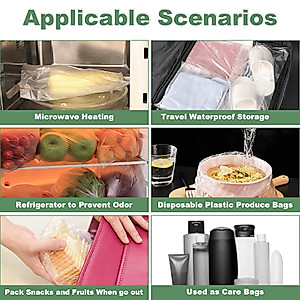 SJPACK Plastic Produce Bag, Clear Food Storage Bags for Fruits, Vegetables, 12 X 20 Inches on a Roll, 350 Bags/Roll