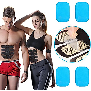 WEISIPU 50Pcs Abs Trainer Gel Pads for Abs Stimulator Trainer Replacement Gel Sheet for EMS AB Stimulator Gel Pads