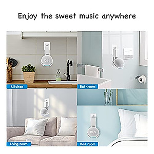 ZUOLACO Dot 4th/5th Generation Wall Mount Holder, All New Dot 4 Gen Outlet Hanger, Smart Speaker Stand, Space-Saving Accessories, Built-in Cable Management Shelf, White…