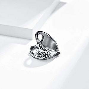 WOYNJI Stainless Steel Creative Versatile Finger Bottle Opener Ring for Men and Women Size 8