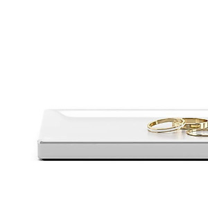 Umbra Trigem Hanging Jewelry Organizer Tiered Tabletop Free Standing Necklace Holder Display, 3, White/Nickel