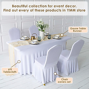 White Cheesecloth Table Runner Set of 2, 12 ft Cotton Gauze Runner Rustic Table Decorations, Cheese cloth Fabric Bulk for white party decor, bohemian table runner Extra Long Boho Cheese Cloth (142 in)