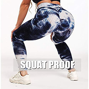 SEASUM Women's High Waist Yoga Pants Tummy Control Slimming Booty Leggings Workout Running Butt Lift Tights S