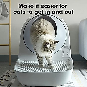 CATLINK Ramp, Compatible with All CATLINK Self Cleaning Cat Litter Box, Easy Entry for Elder Cats, Kitten and Cats with Limited Mobility, Traps Mess from Box and Paws (Grey)