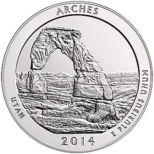 2014 P,D,S BU Arches Utah National Park NP Quarter Choice Uncirculated US Mint 3 Coin Set