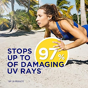 Coppertone Sport Sunscreen Spray SPF 30, Water Resistant Spray Sunscreen, Broad Spectrum SPF 30 Sunscreen, Bulk Sunscreen Pack, 5.5 Oz Bottle, Pack of 2