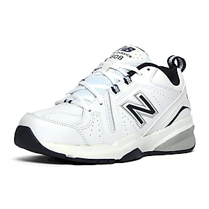 New Balance Men's 608 V5 Casual Comfort Cross Trainer, White/Navy, 10, MX608WN5