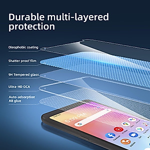 NEW'C [3 Pack] Designed for TCL A3 Screen Protector Tempered Glass, Bubble Free, Ultra Resistant