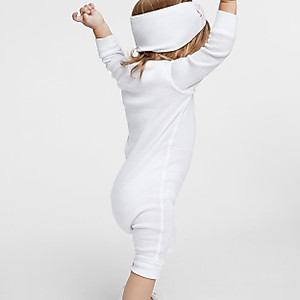 RABBIT SKINS Baby Long Sleeve Long Leg Bodysuit Boy & Girl | Newborn 0-3 to 24 Months, White, Newborn