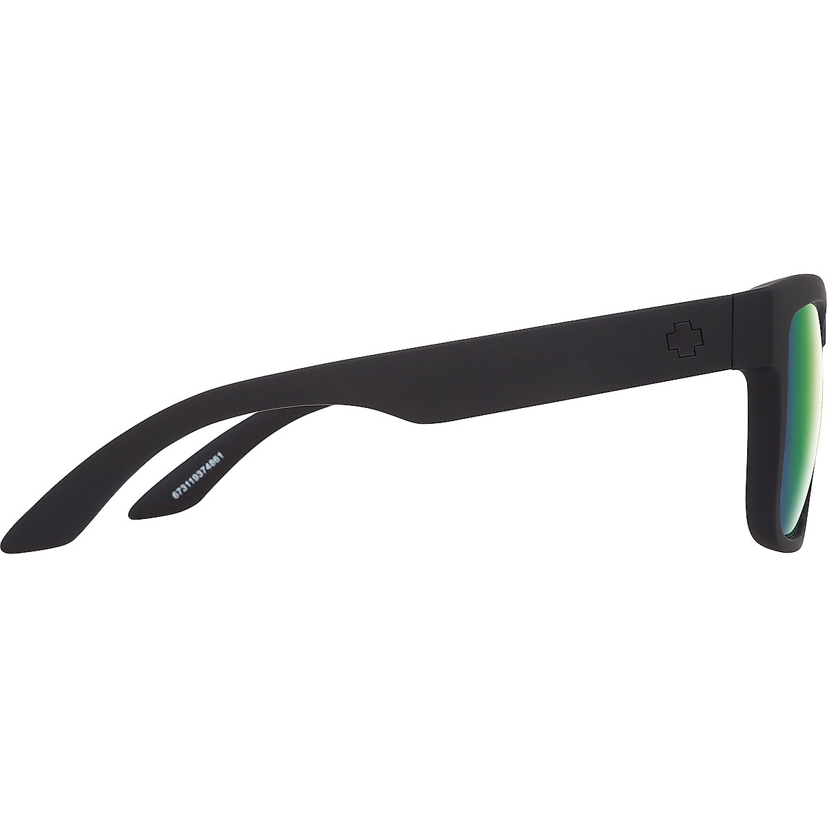 Spy Optic Discord Polarized Square Sunglasses, Matte Black/Happy Bronze Polar & Green Spectra, 57 mm