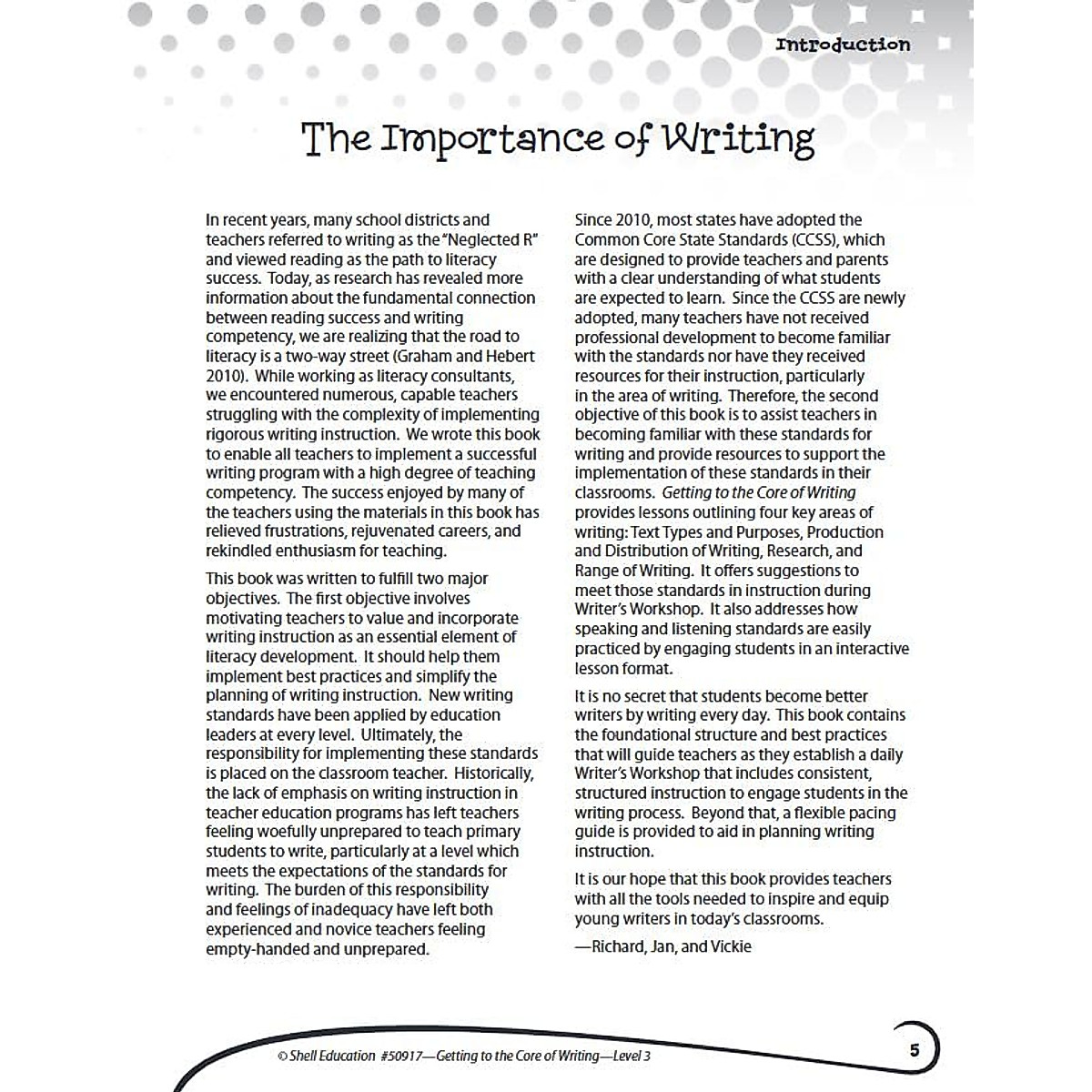 Getting to the Core of Writing: Essential Lessons for Every Third Grade Student
