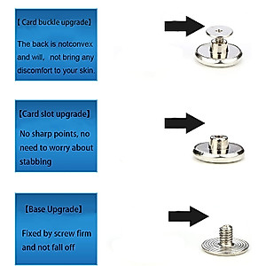 12 Pcs Button for Sewing Metal Jeans ,ICEYLI 17 mm No-Sew Nailess Removable Metal Jeans Buttons Replacement Repair Combo Thread Rivets and Screwdrivers