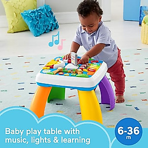 Fisher-Price Baby to Toddler Toy Laugh & Learn Around the Town Learning Activity Table with Music & Lights for Infants Ages 6+ Months​ (Amazon Exclusive)