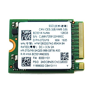 Solid State Drive HFM128GDGTNG-85A0A Compatible Replacement Spare Part for SK Hynix BC501A HFM128GDGTNG 128GB M.2 2230 NVMe PCIe Gen3 x4 SSD