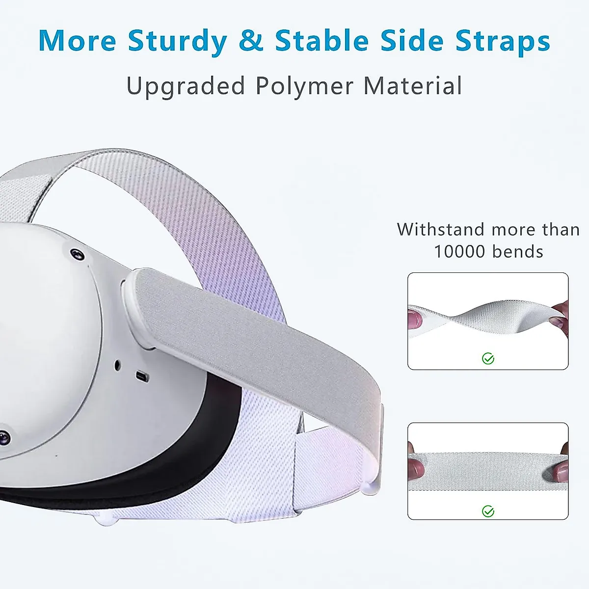 Replacement Head Strap for Oculus 2 Elite Strap, Enhanced Comfort and Gaming Immersion VR Accessories Compatible with Oculus/Meta Quest 2