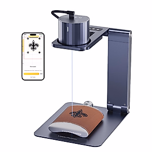LaserPecker 1 Pro Laser Engraving Machine, Laser Engraver Mini 405nm Wavelength Laser Etcher, 0.15mm High Precision Engraver for Felt Leather Wood (No for Metal) - with Auto Focus Stand