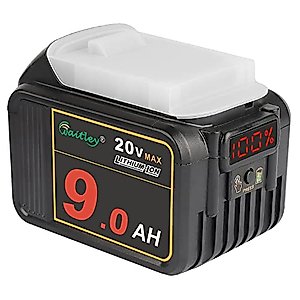 waitley 20V 9.0Ah Lithium Ion Battery Compatible with DEWALT DCB200 DCB209 Tools with LED Indicator