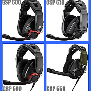 JULONGCR GSP 600 Replacement Ear Pads GSP 670 Earpads Ear Cups Cushions Muffs Headband Cover Parts Compatible with GSP 500/GSP 550/GSP 670/GSP 600 Gaming Headset. (Black)