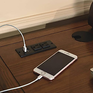 Furniture Dash - Mini Roll Top Desk USB - Standing Desk - Desk with Drawers - Rolling Desk - Wooden Desk - 32" W x 24" D x 44.5" H - 66lb (Burnished Walnut Finish)