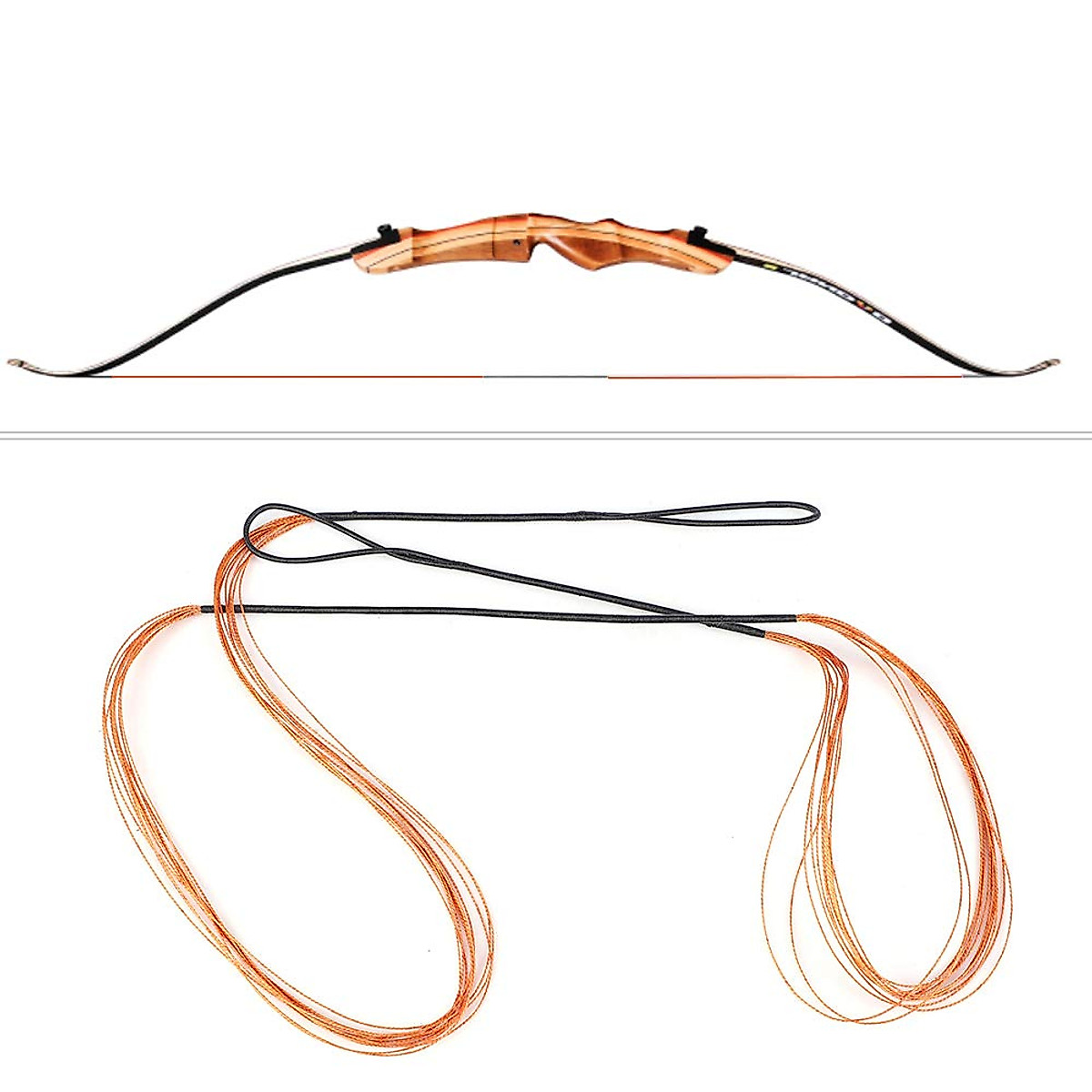 Ruiqas Recurve Bow String 51 Inch, Durable Polyester Fiber String for Outdoor Sports Longbow Archery Accessory