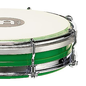 Meinl Percussion Tamborim with Floatune Tuning System-NOT Made in China-Green ABS Plastic Body and Synthetic Head, 2-Year Warranty, (TBR06ABS-GR)