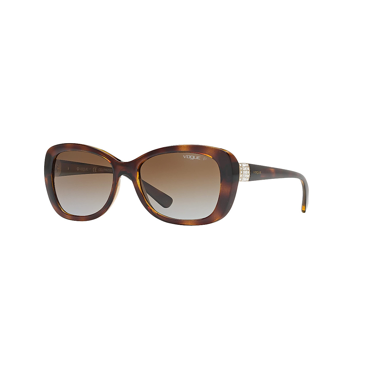 Vogue Eyewear Sunglasses Tortoise Frame, Brown Lenses, 55MM
