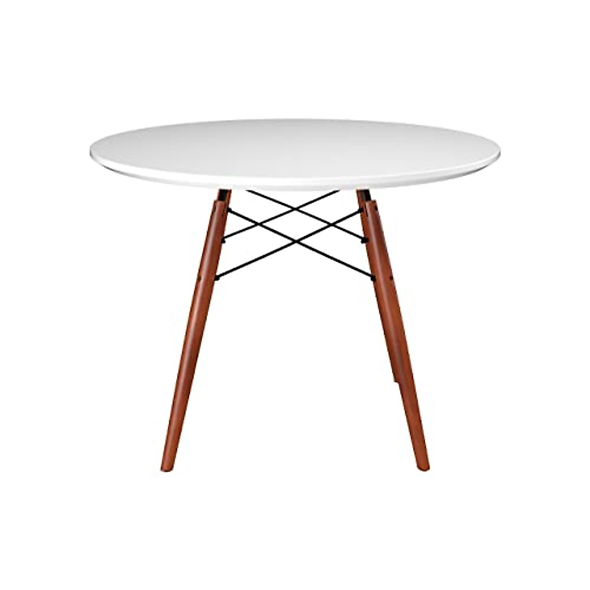 Eiffel Large Round Dining Table, Walnut Stain Legs