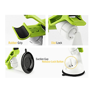 Car Windshield or Dashboard Mount Phone Holder, Suction Cup Mount on Clean Surface Compatible for iPhones Samsung Galaxy Moto Google Pixel Google Map Navigation