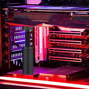 SAVITA GPU Bracket, Adjustable Graphics Card Bracket with Magnet GPU Brace Support Video Card Sag Holder Bracket Graphics Card Sag Support for Preventing The Graphics Card from Drooping Black (S)