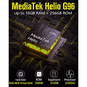 Ulefone Armor 22 Rugged Cell Phone Android 14, Up to 16+256GB, 64MP Night Vision Camera, 64MP Main Camera, 6600mAh, 120Hz Display, 4G LTE Smartphone (Black)