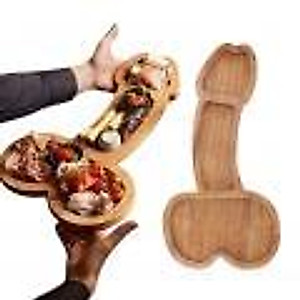 Unique Wooden Cheese Cutting Board Large and Thick Charcuterie Platter and Serving Tray for Entertaining Appetizers Wine Crackers Brie and Meat Fancy House Warming Gift (Right)