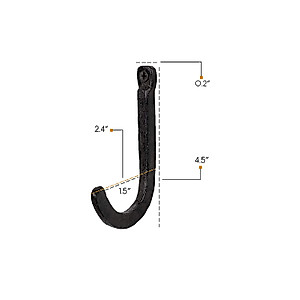 Rustic State Sabo Wall Mount Cast Iron Hooks Coat Towel Bag Hat Hanger Multiuse Entryway Railroad Spike Rack Black Set of 10