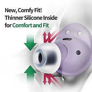 AZLA SednaEarfit MAX for Galaxy Buds 2 Pro Phantom Black (M/ML/L), Earbud Tips for Wireless Headphones, Noise Canceling Earbuds Replacement Tips, Samsung-Certified Eartips for Galaxy Buds 2 Pro