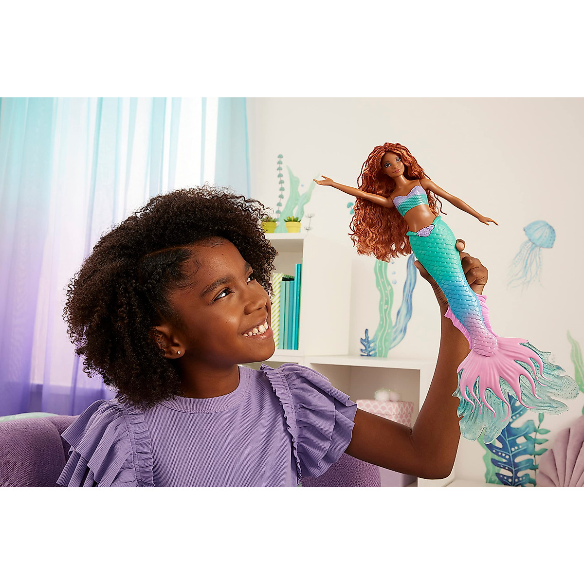 Mattel Disney The Little Mermaid Sing & Dream Ariel Fashion Doll with Signature Tail, Toys Inspired by the Movie